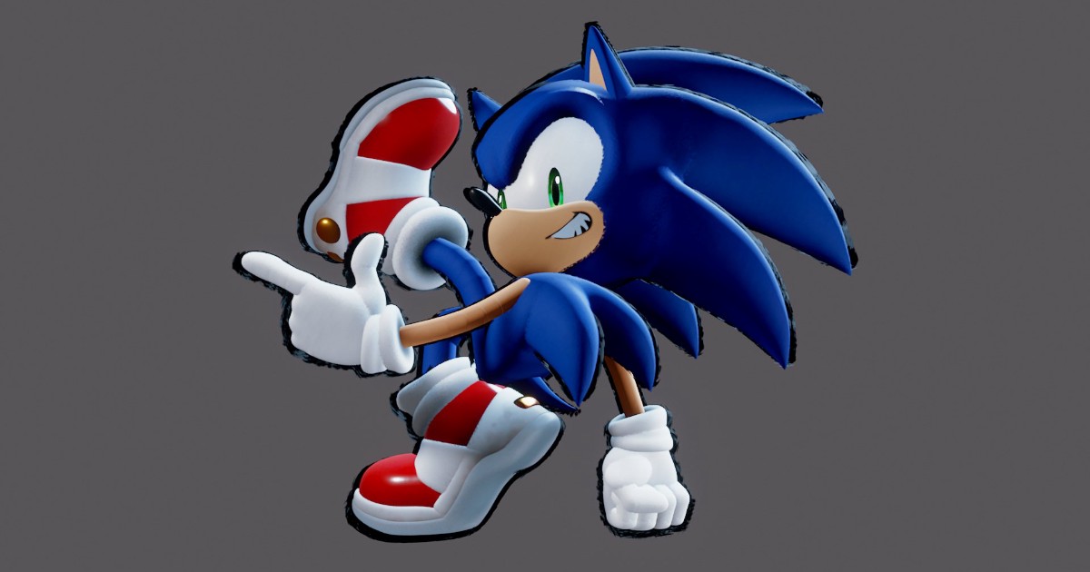 A photo of Stylized Sonic Model | Indreams - Dreams™ companion website