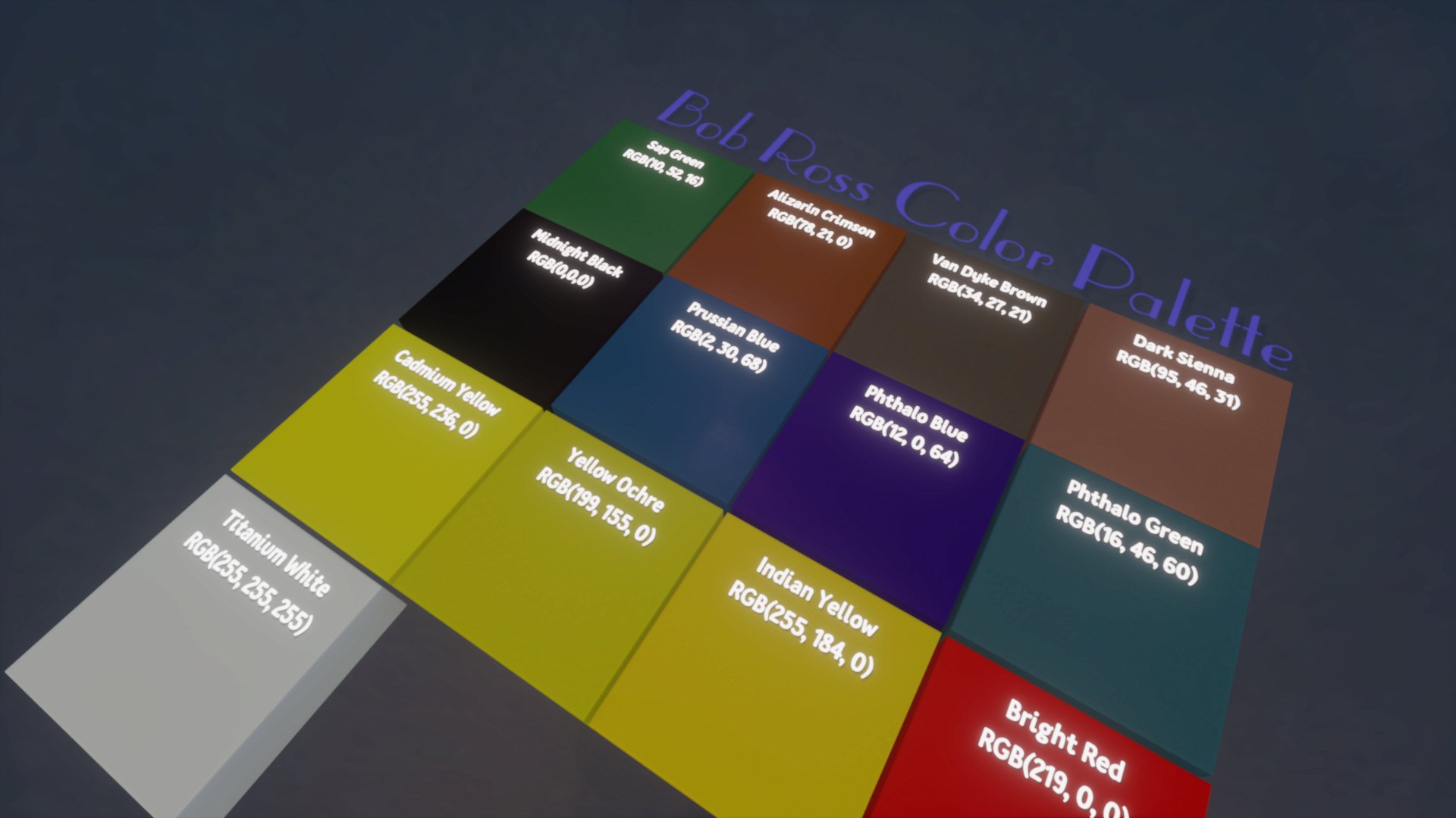 Bob Ross Color Palette